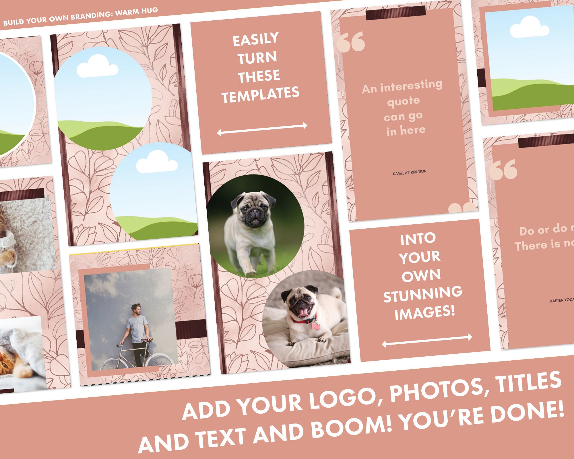 Social Media Template Bundle for Canva - Etsy