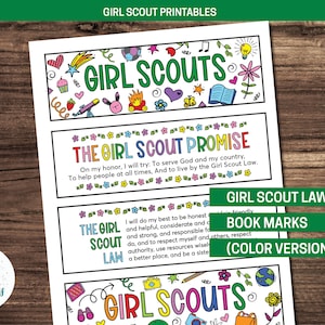 Editable Girl Scout Bookmark, Printable Instant Download, Girl Scout ...