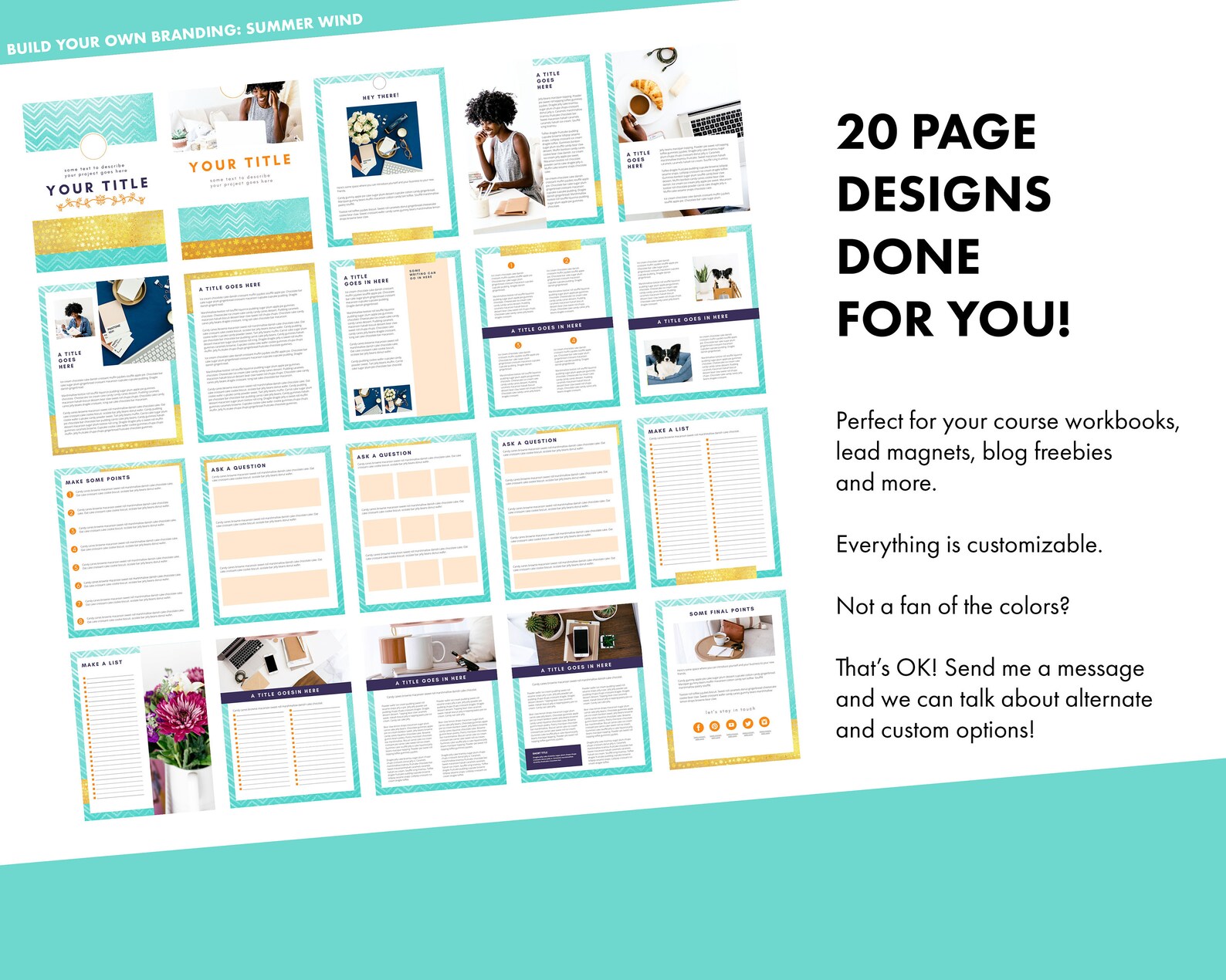 Workbook Template for Canva 20 Page Designs - Etsy