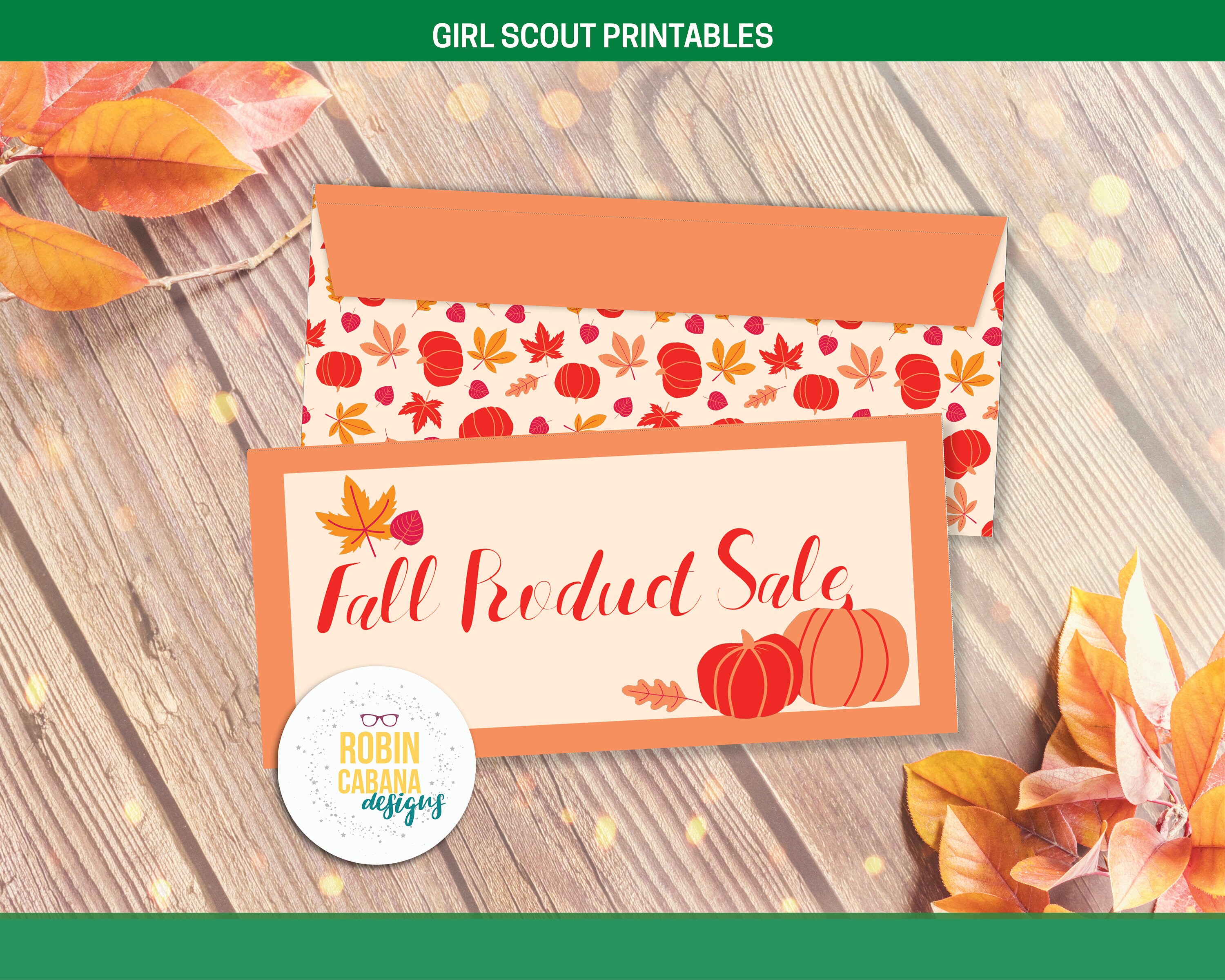 Girl Scout Fall Product Sale Cash Envelope - Etsy