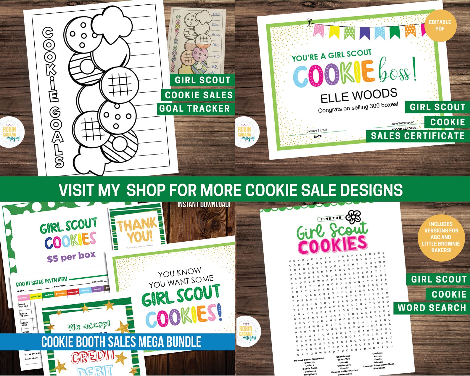 Girl Scout Cookie Thank You Tag Printables - Etsy