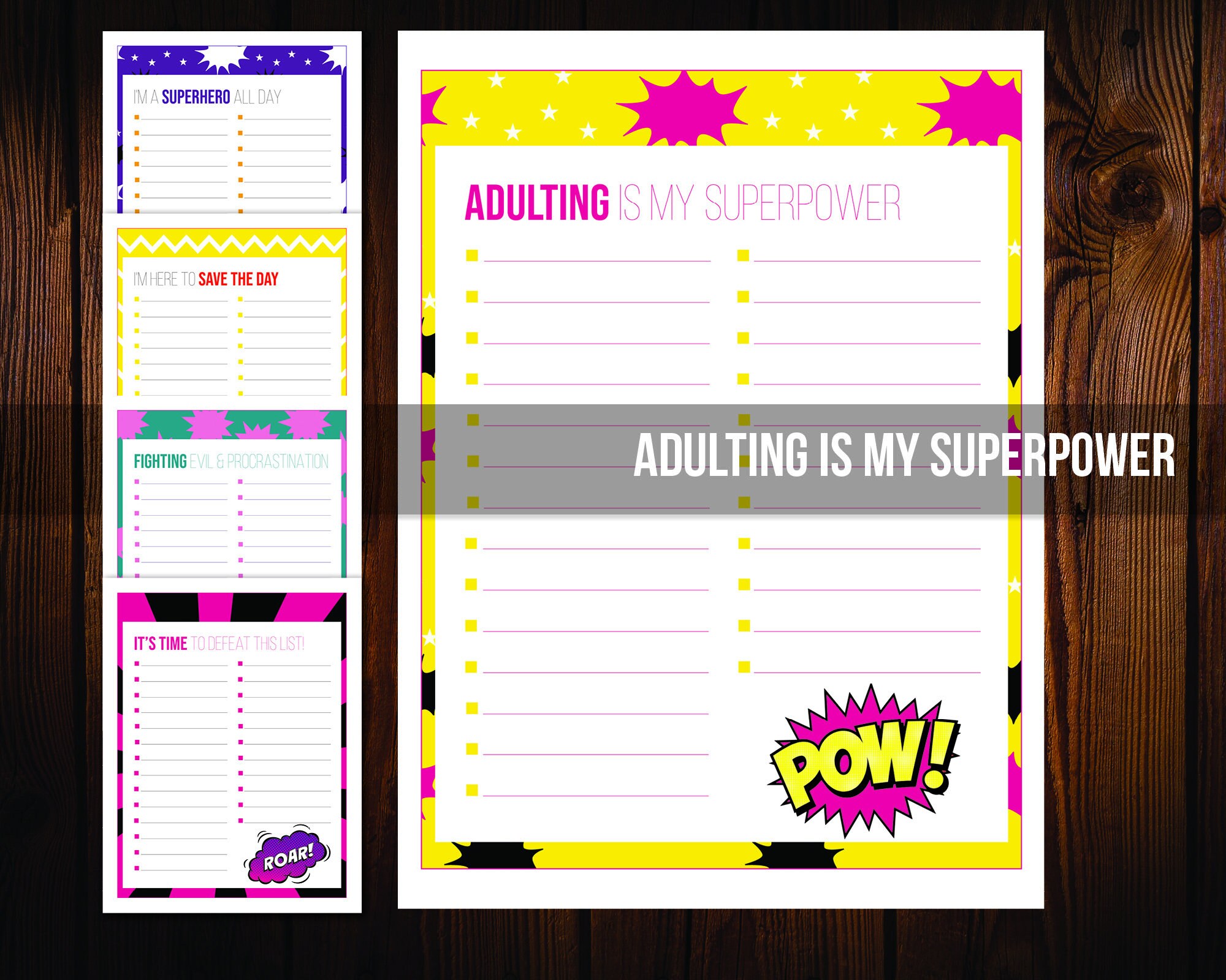 Superpower to Do Lists - Etsy