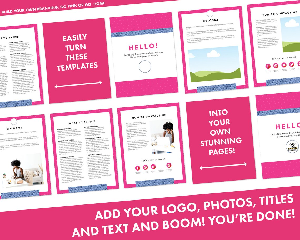 Welcome Kit Template for Canva 4 Page Designs - Etsy