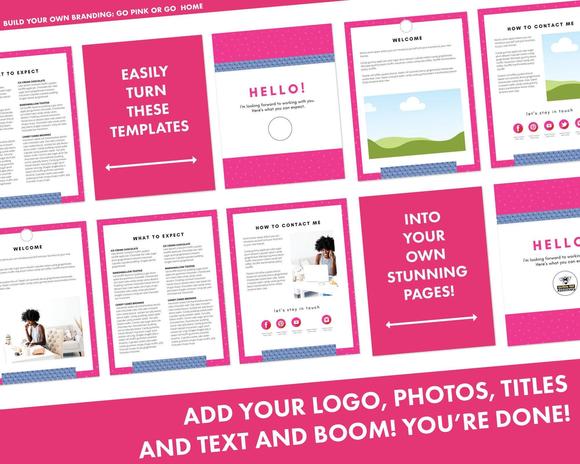 Welcome Kit Template for Canva 4 Page Designs - Etsy