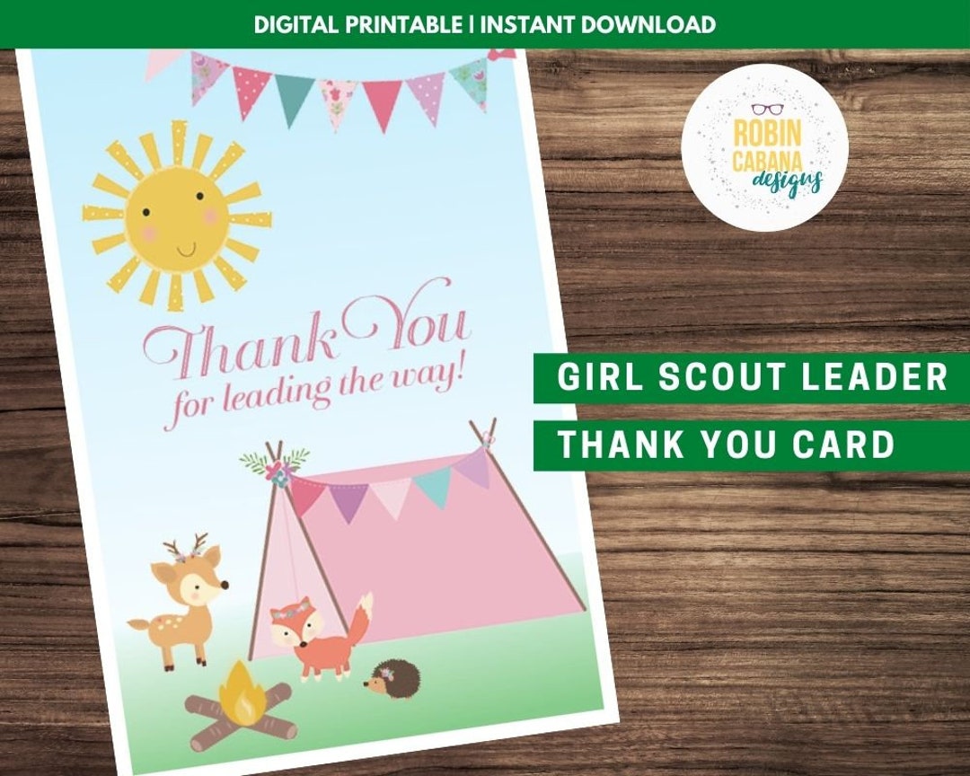 Girl Scout Leader Appreciation Card - Thank You - Etsy