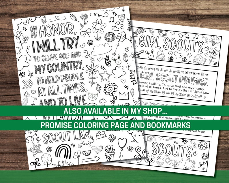 Girl Scout Law Coloring Page - Etsy Finland