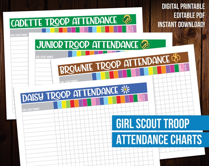 Printable Girl Scout Attendance Sheet - Etsy Canada
