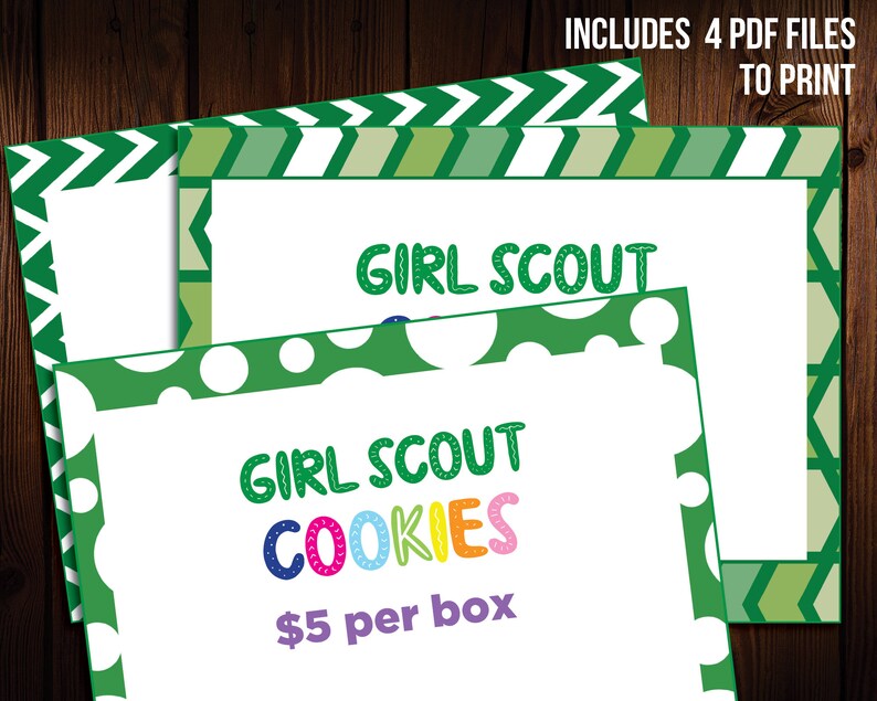 Girl Scout Cookie Booth Price Signs Printable - Etsy