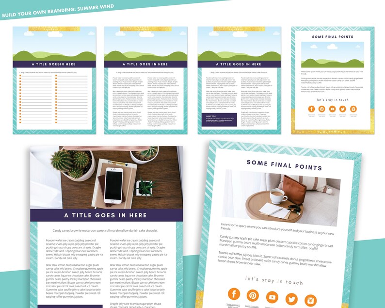 Workbook Template for Canva 20 Page Designs | Etsy