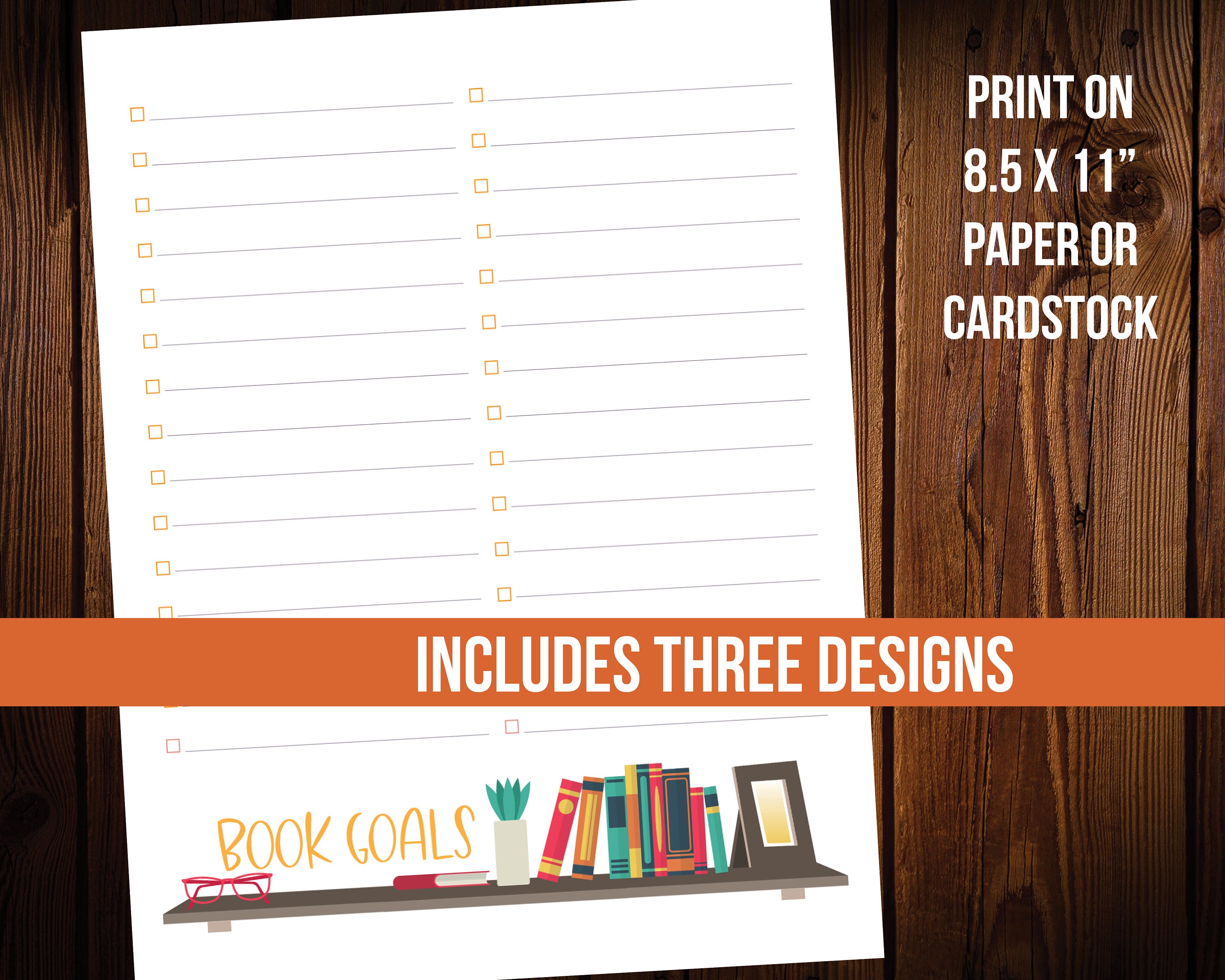Reading Lists Book Log Printable Planner Pages - Etsy