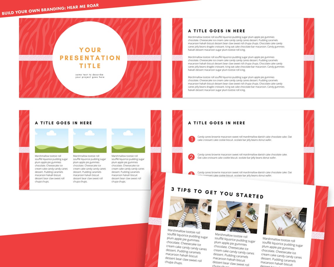 Presentation Slide Templates for Canva - Etsy