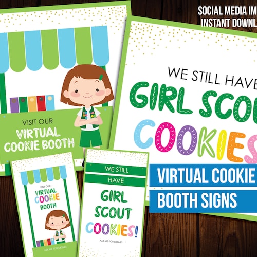 Girl Scout Cookie Booth Signs Bundle Printable - Etsy