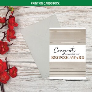 Scout Bronze Award Cards - Etsy