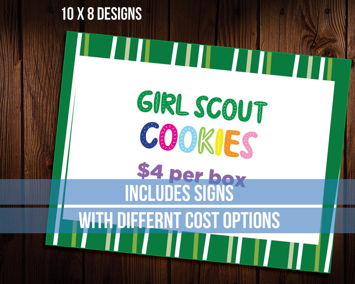 Girl Scout Cookie Booth Price Signs Printable - Etsy