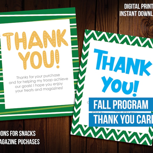 Girl Scout Thank You Cards - Etsy