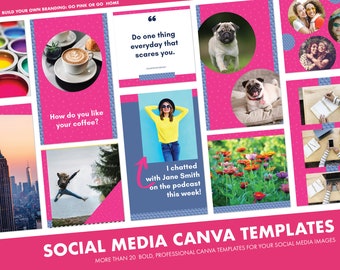 Social Media Template Bundle for Canva | Etsy