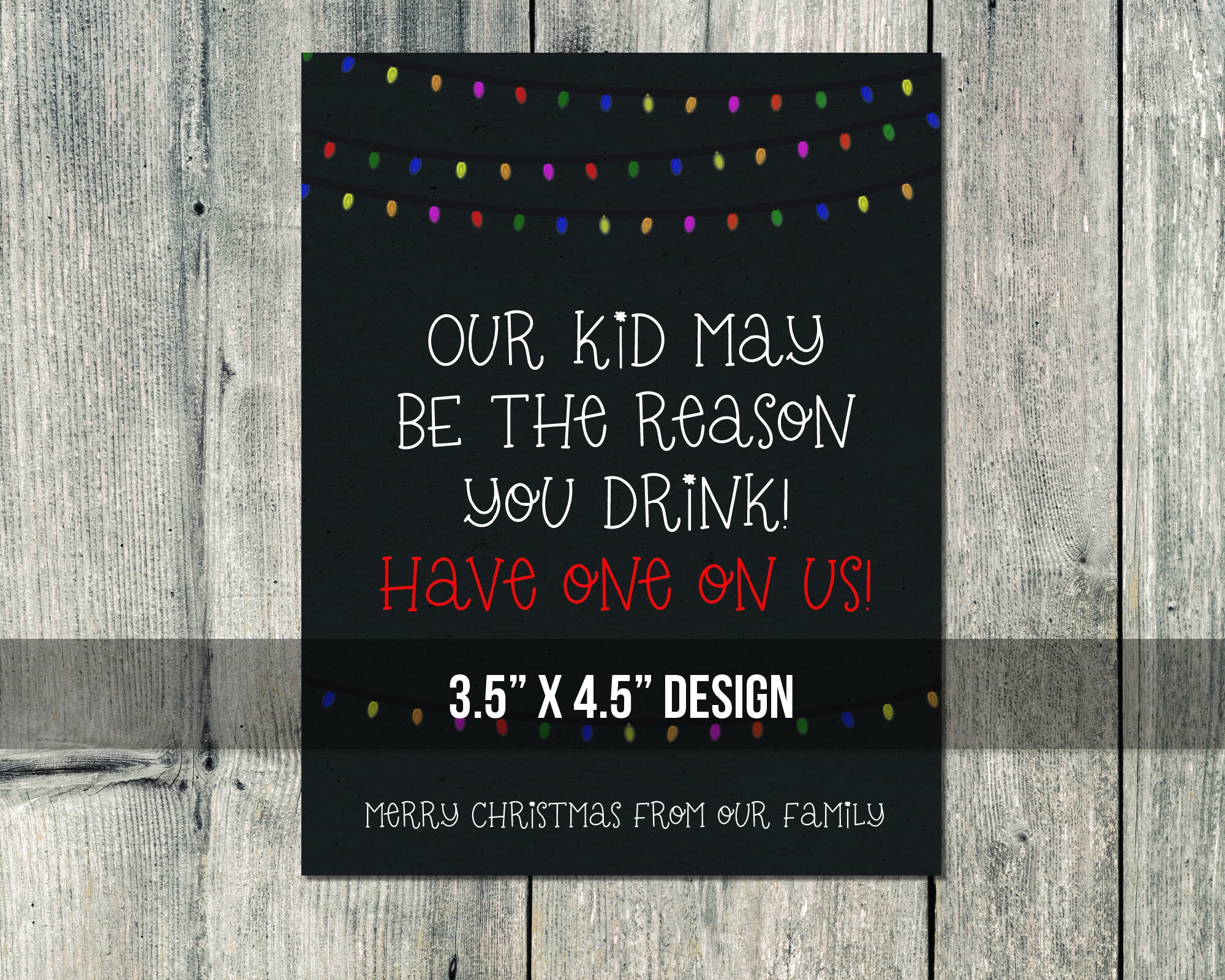 Teacher Gift Printable Christmas Wine Label customizable - Etsy