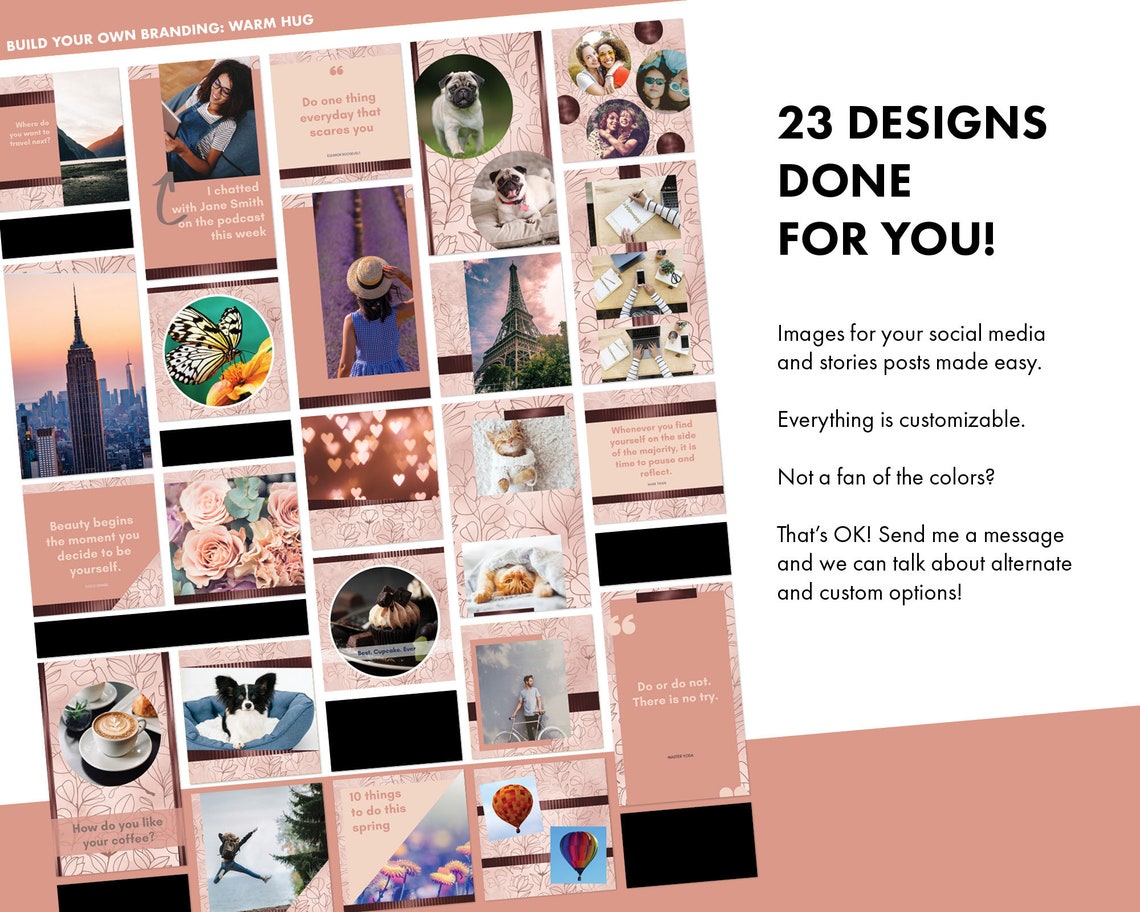 Social Media Template Bundle for Canva - Etsy
