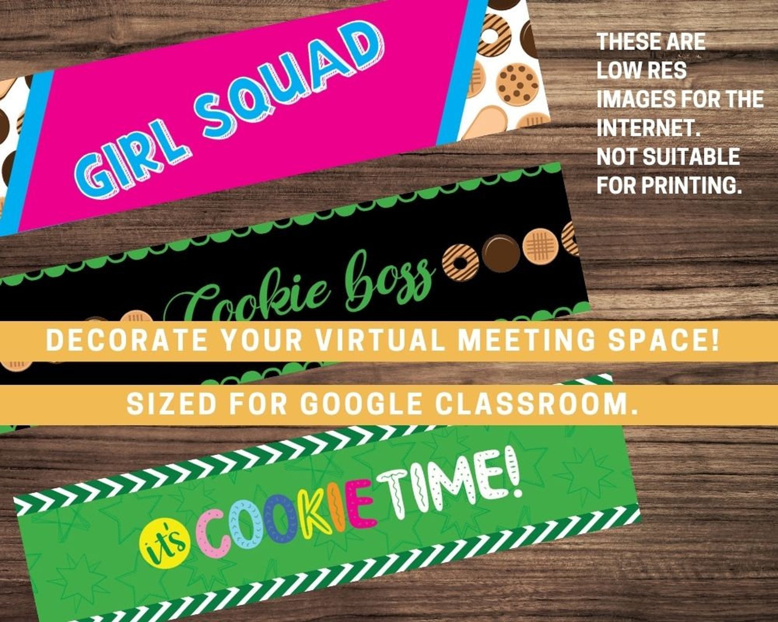 Girl Scout Cookie Banners for Google Classroom - Etsy