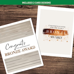 Scout Bronze Award Cards - Etsy