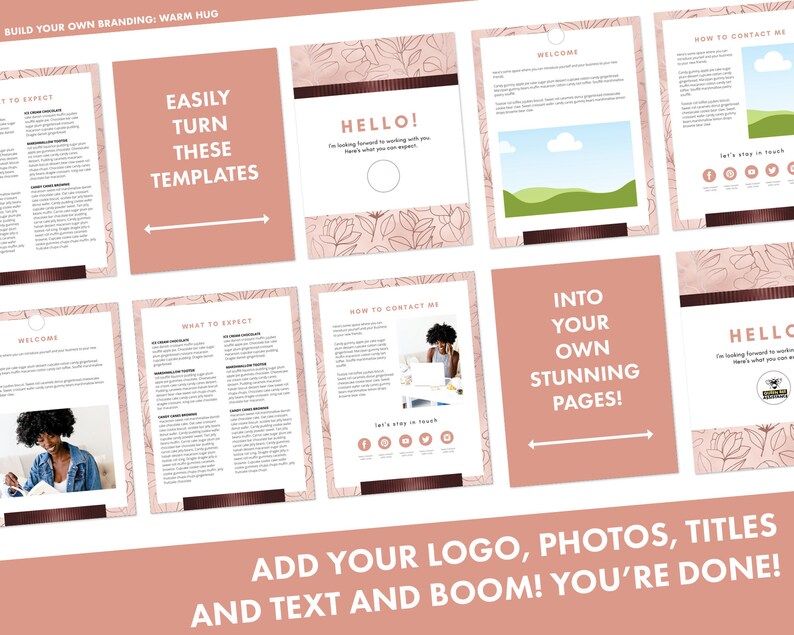 Welcome Template for Canva 4 Page Designs - Etsy