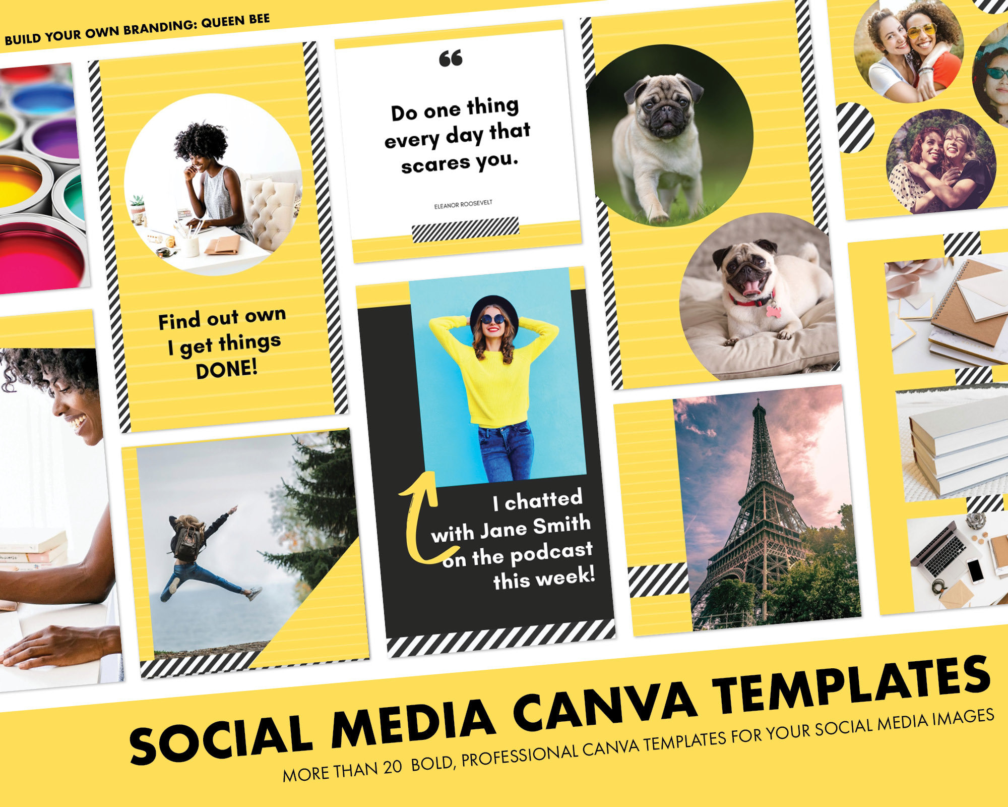 Social Media Template Bundle for Canva - Etsy