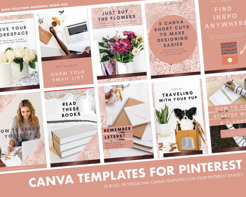 Pinterest Templates for Canva - Etsy