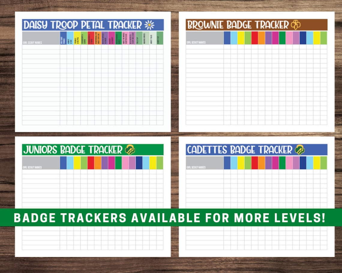 Girl Scout Junior Badge Tracker - Etsy