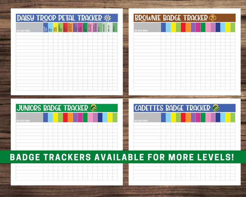 Girl Scout Junior Badge Tracker - Etsy