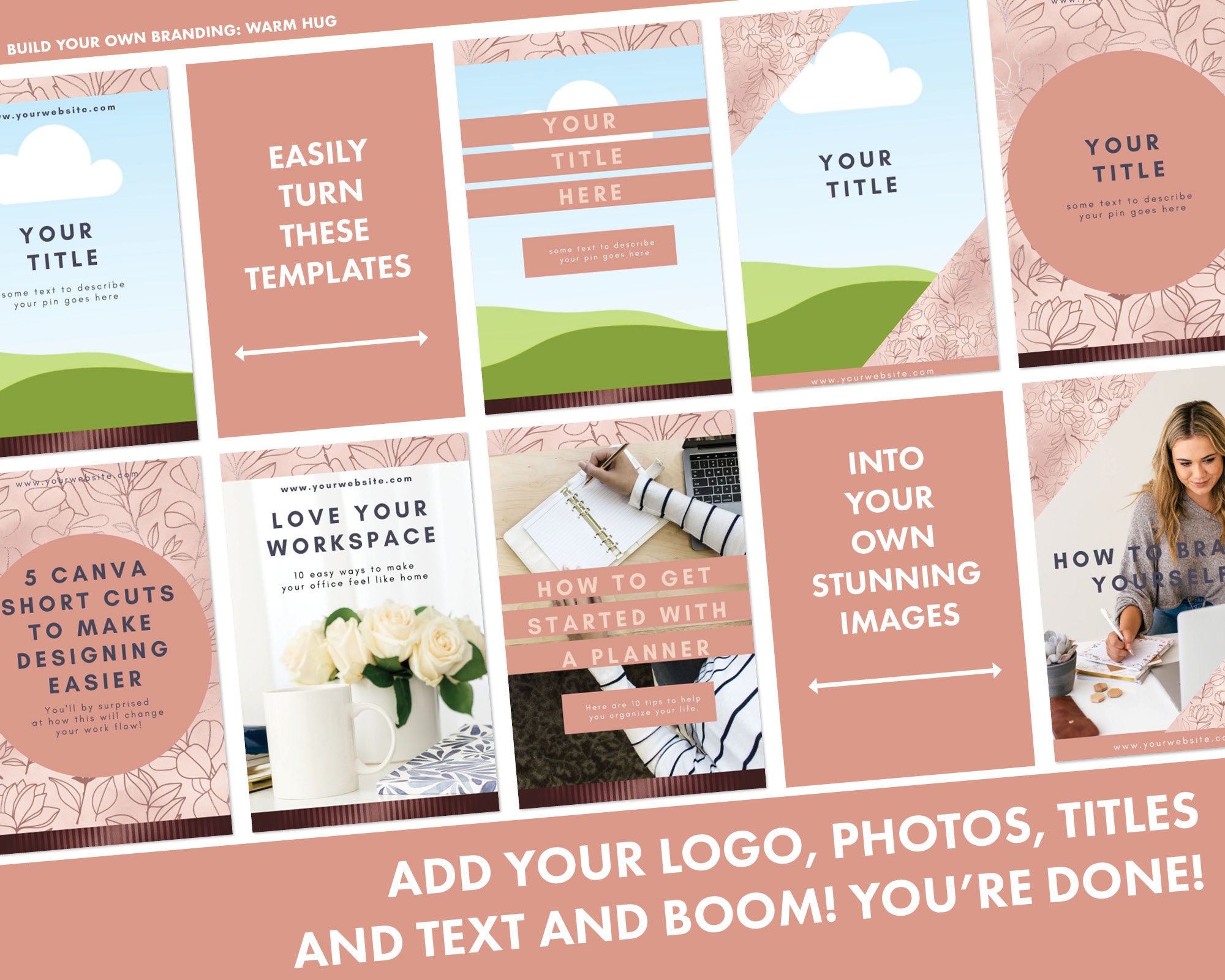 Pinterest Templates for Canva - Etsy