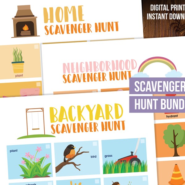 Neighborhood Scavenger Hunt - Etsy