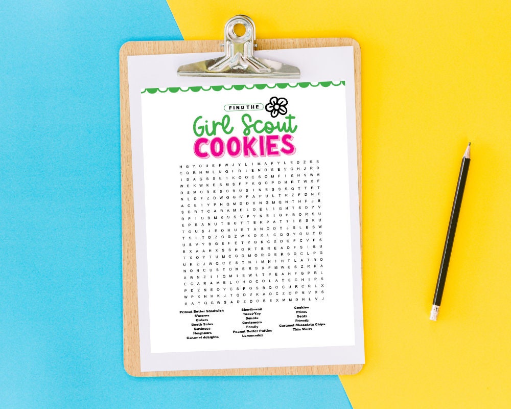 Girl Scout Cookie Word Search