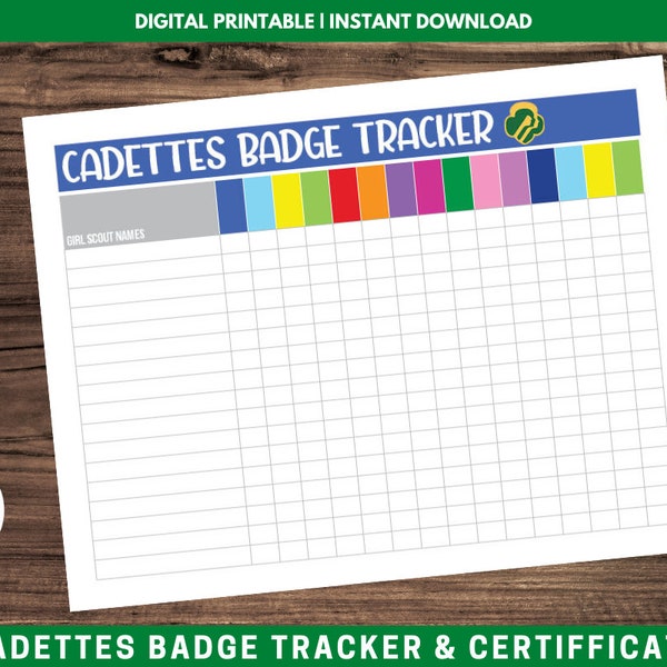 Girl Scout Badge Tracker - Etsy