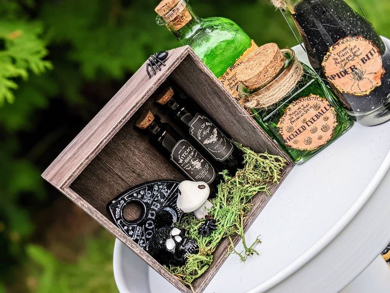 Potion Bottle Halloween Decor Mini Potion Bottleswitch Small - Etsy