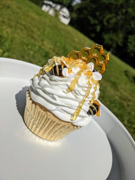 Fake Bumble Bee Cupcake Bee Decor Bee Cupcake Honey Comb | Etsy
