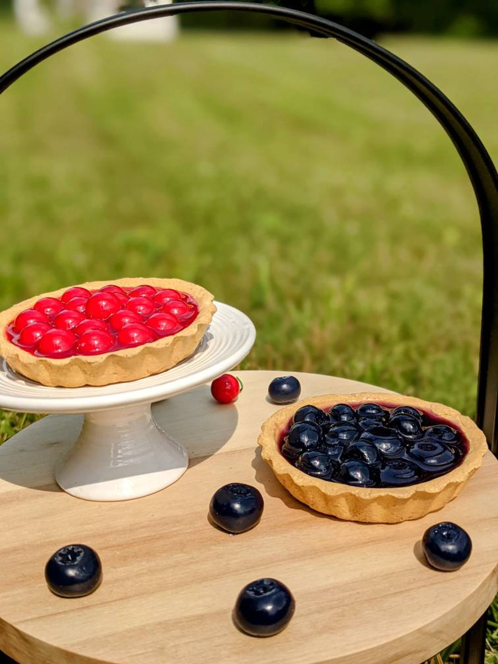 Faux Blueberry Pie Fake Pie Fake Mini Cherry Pie Non-edible | Etsy