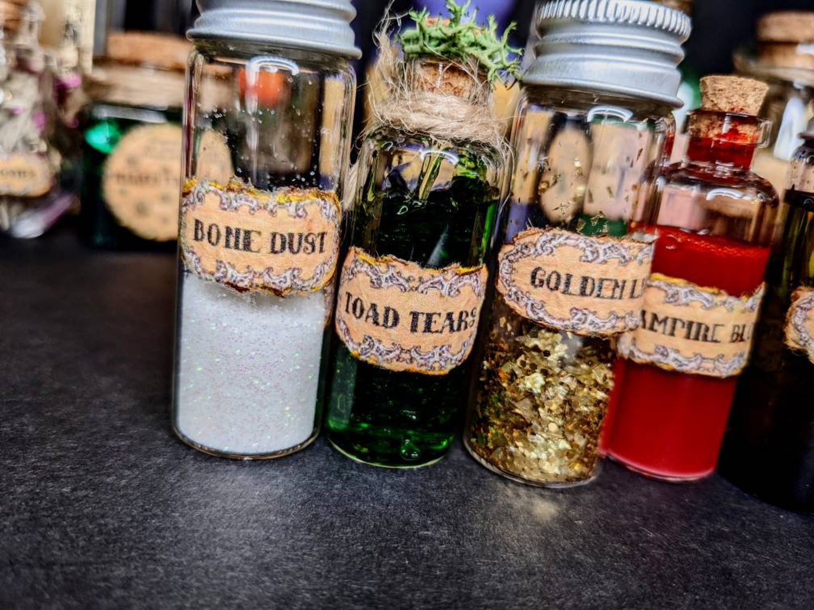 Potion Bottle Halloween Decor, Mini Potion Bottles, Mini Potion Vials ...