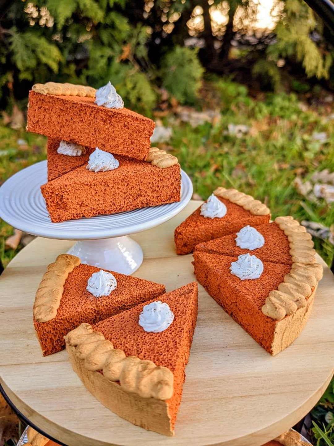 Faux Pumpkin Pie, Fake Pie, Fake Pumpkin Pie, Non-edible Faux Treat ...