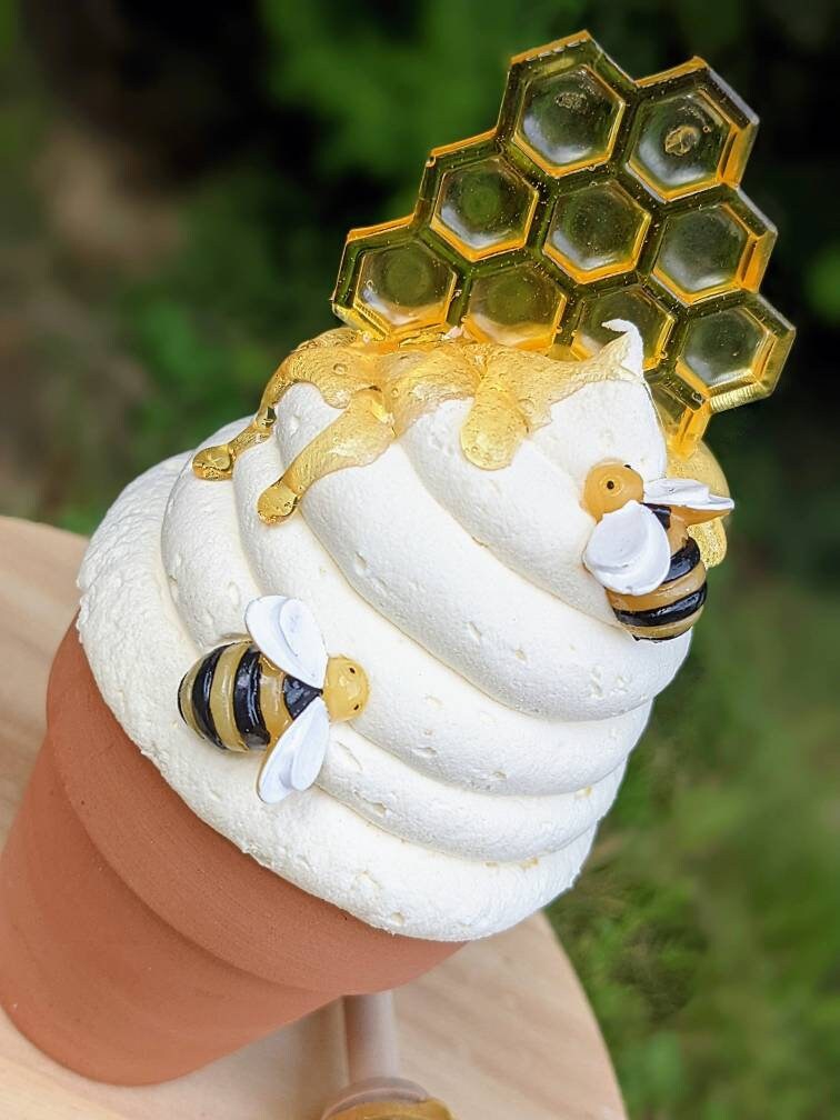 Fake Bumble Bee Ice Cream Cupcake Bee Decor Bee Cupcake - Etsy