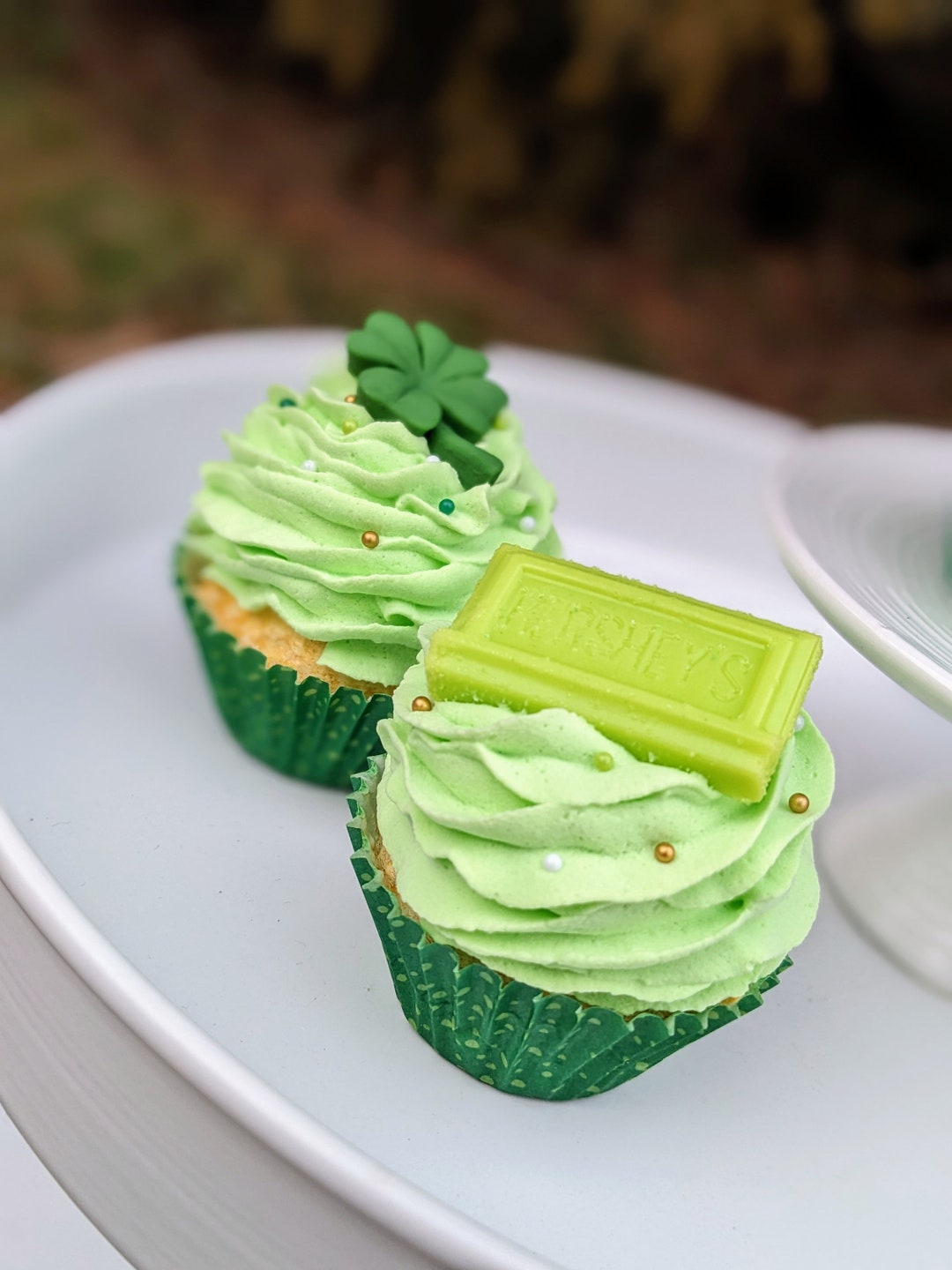 Fake Mini St Patrick's Day Cupcake, Fake Mini Clover Cupcakes, Faux ...