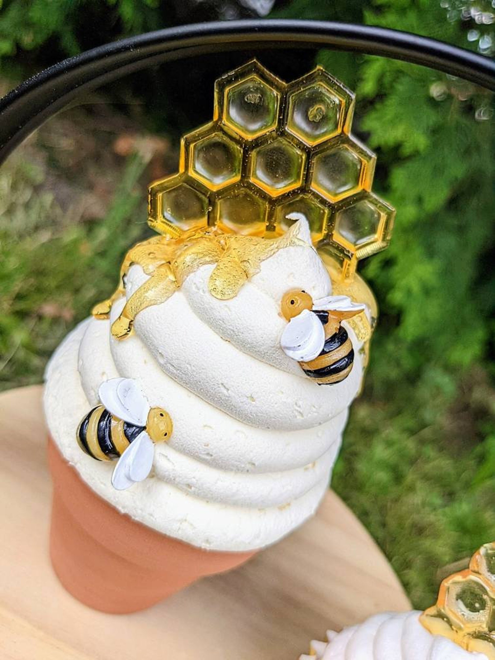 Fake Bumble Bee Ice Cream Cupcake Bee Decor Bee Cupcake - Etsy