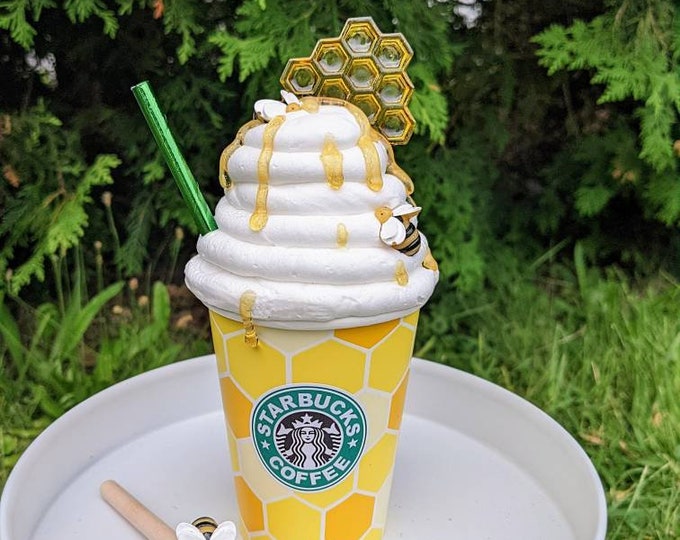 Fake Bee Drink, Fake Whipped Cream Coffee, Fake Bee Cupcake, Faux Honey ...