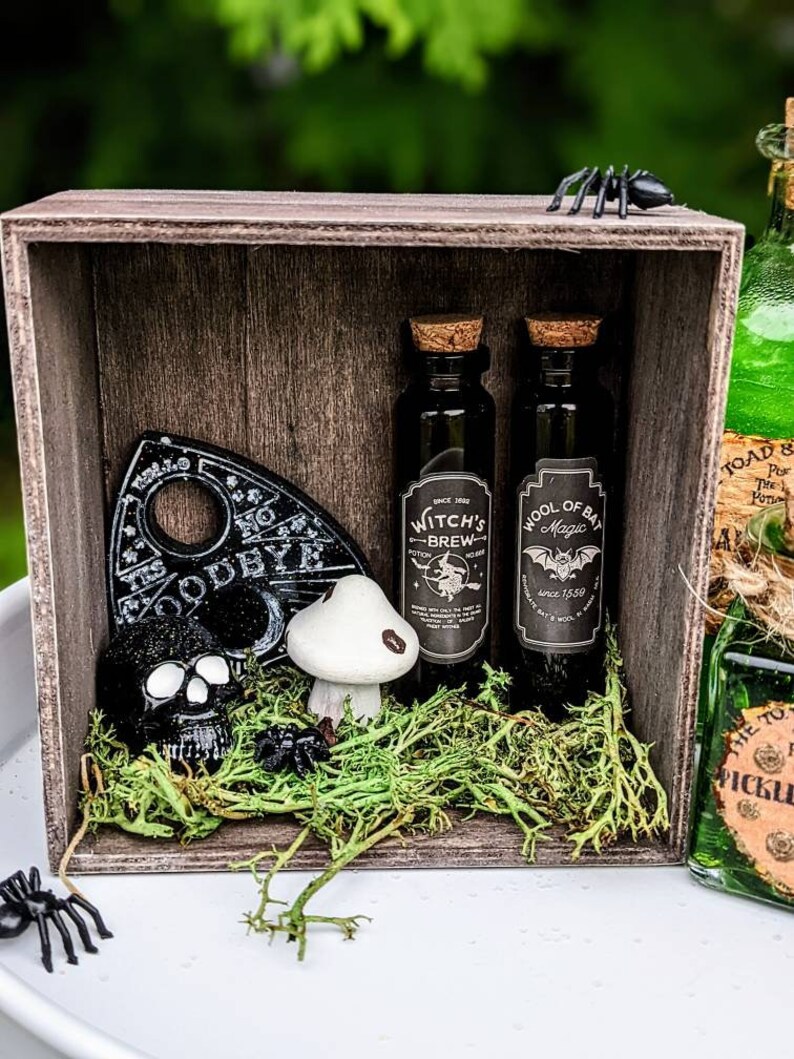 Potion Bottle Halloween Decor Mini Potion Bottleswitch Small - Etsy