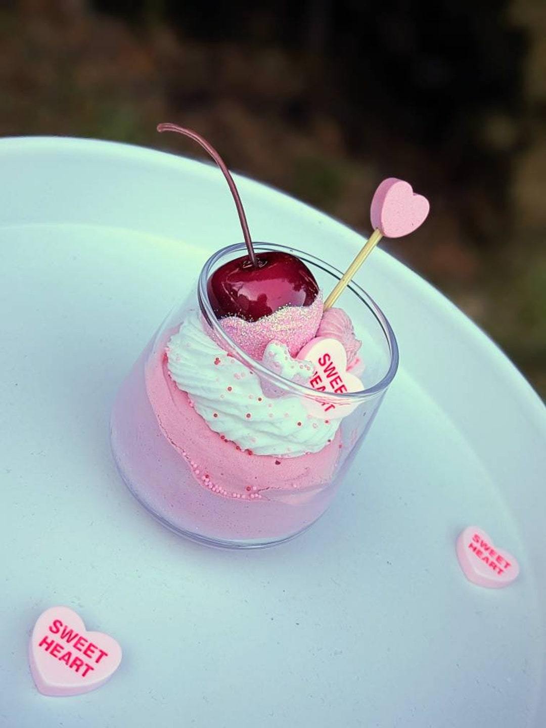 Fake Mini Whipped Cream Coffee, Fake Pink Hot Chocolate Valentine's Day ...