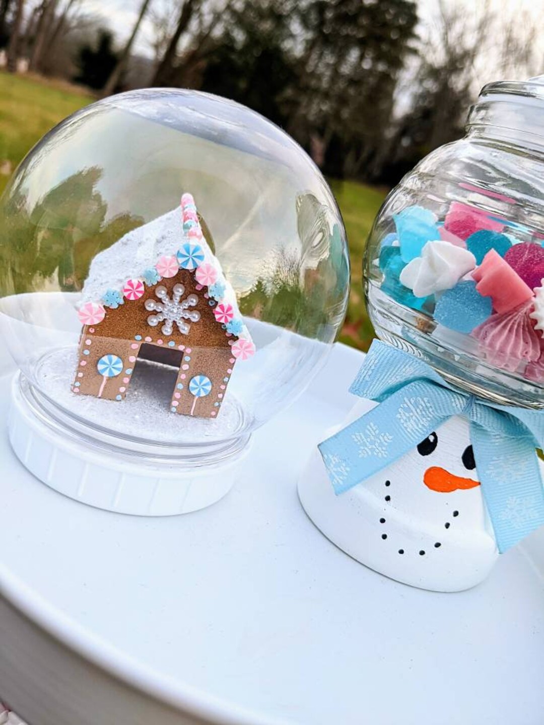 Christmas Snow Globe Gingerbread House Decor Christmas - Etsy