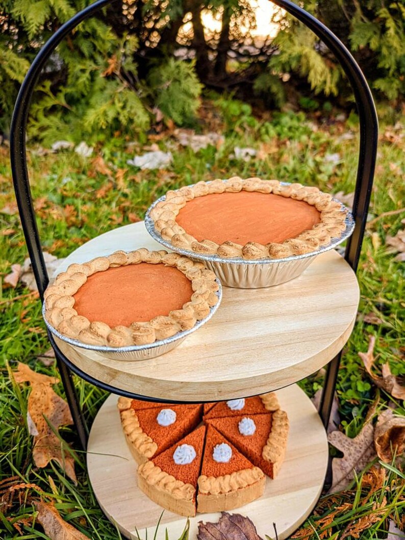 Faux Pumpkin Pie, Fake Pie, Fake Pumpkin Pie, Non-edible Faux Treat ...