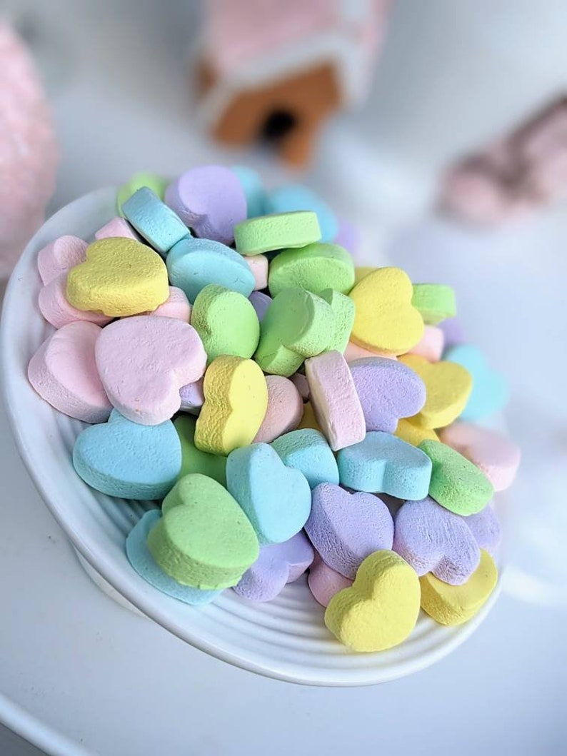 Fake Candy Hearts Faux Candy Hearts Pastel Decor - Etsy