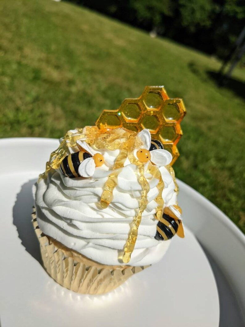 Fake Bumble Bee Cupcake Bee Decor Bee Cupcake Honey Comb | Etsy