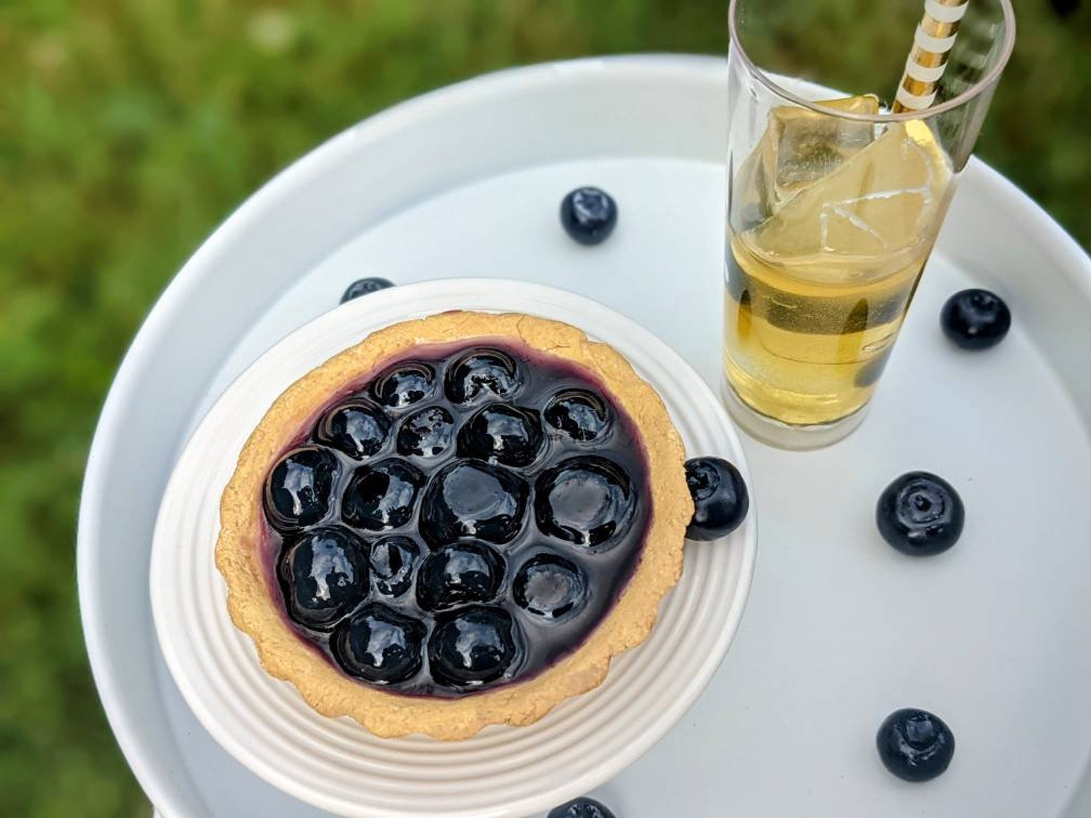 Faux Blueberry Pie Fake Pie Fake Mini Cherry Pie Non-edible - Etsy