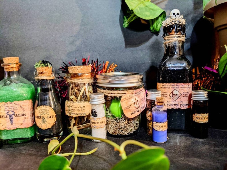 Potion Bottle Halloween Decor, Mini Potion Bottles, Mini Potion Vials ...